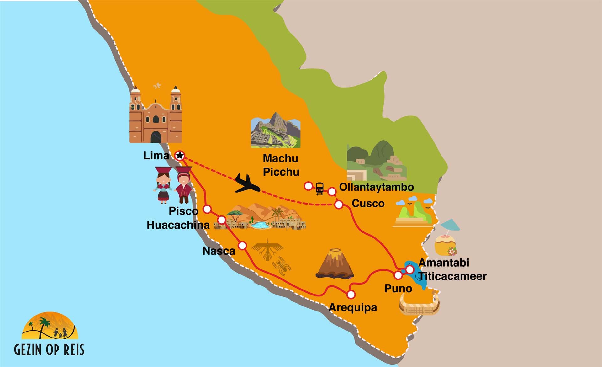 Route rondreis Peru met kids, 3,5 week van dag tot dag - Gezin op Reis